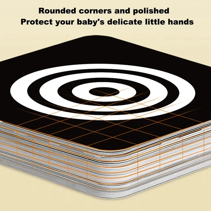 Children's Black And White Visual Stimulation Cards Baby Early ...