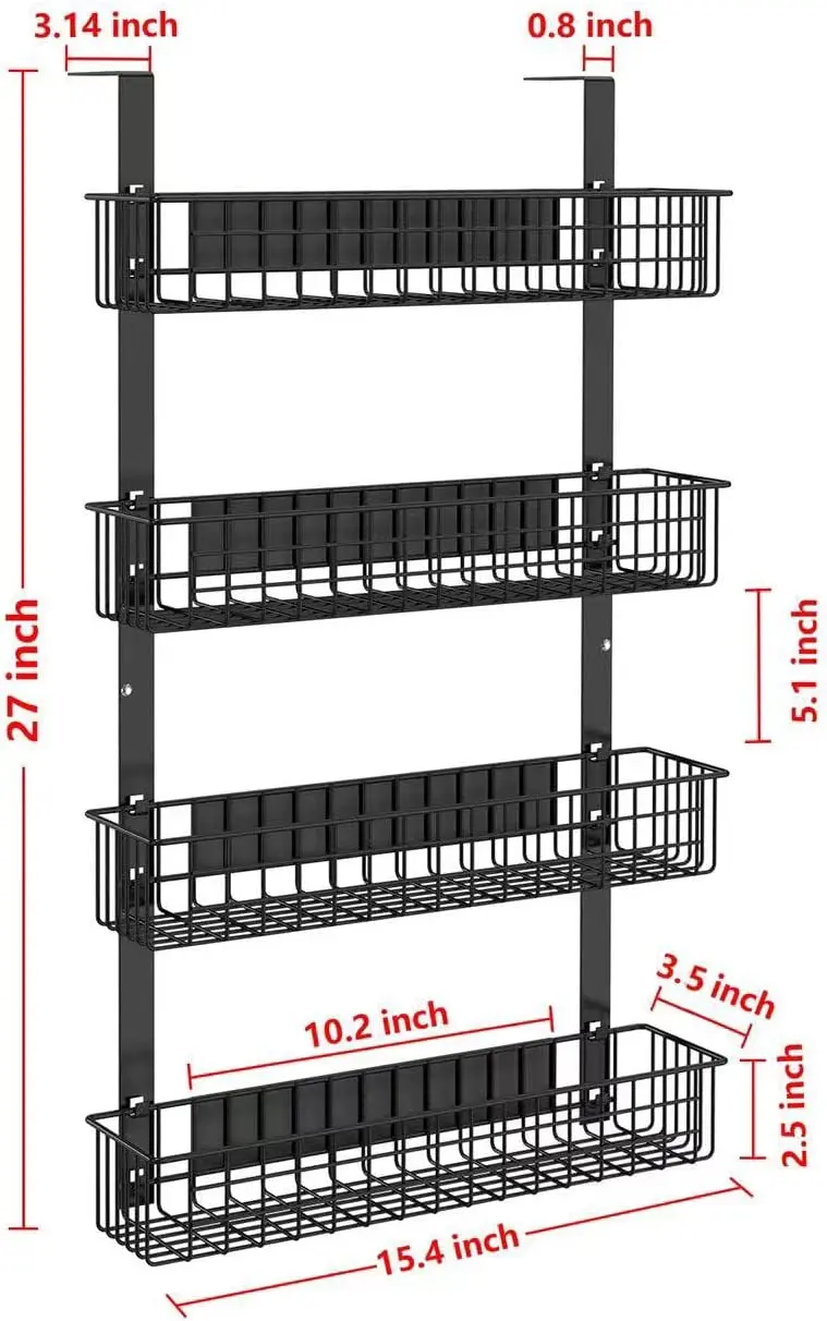 Over the Door Spice Rack Organizer - Efficient Kitchen Storage
