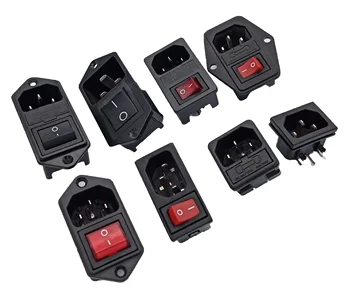 Iec Electrical Switch Connector Female Plug Ac Power Inlet Medical ...