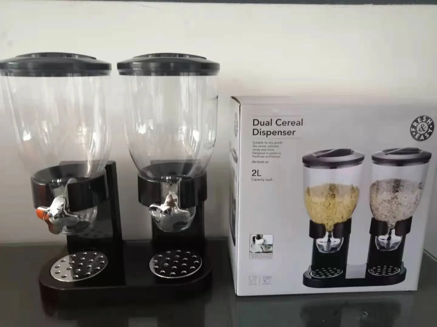 2023 Hot Sale Deals Double Dry Food Dispenser,Dual Control,Dry Food ...