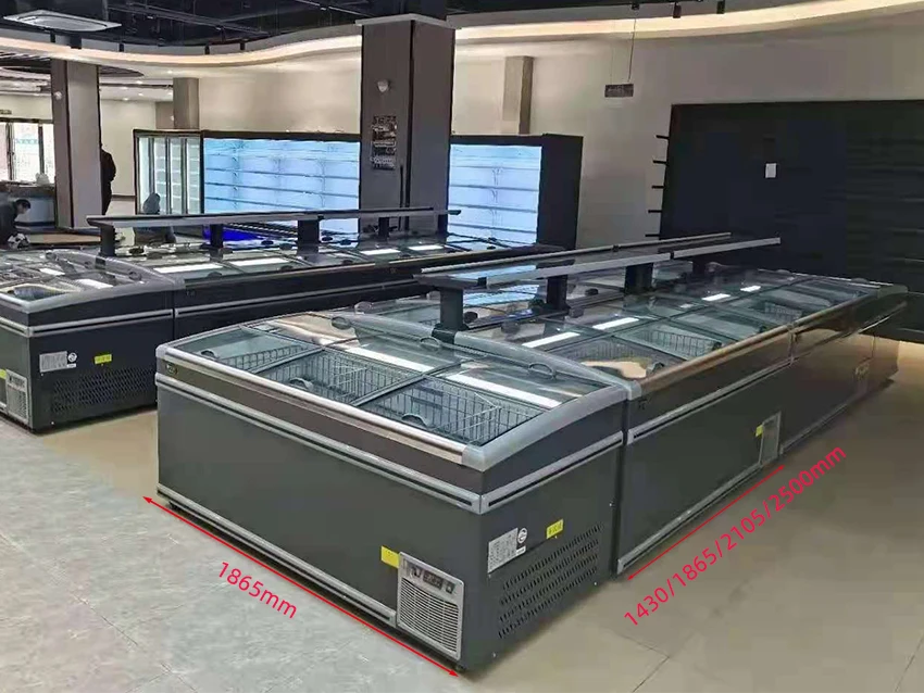 Refrigerated showcase Commercial Cooler Frozen Food Freezer showcase ...