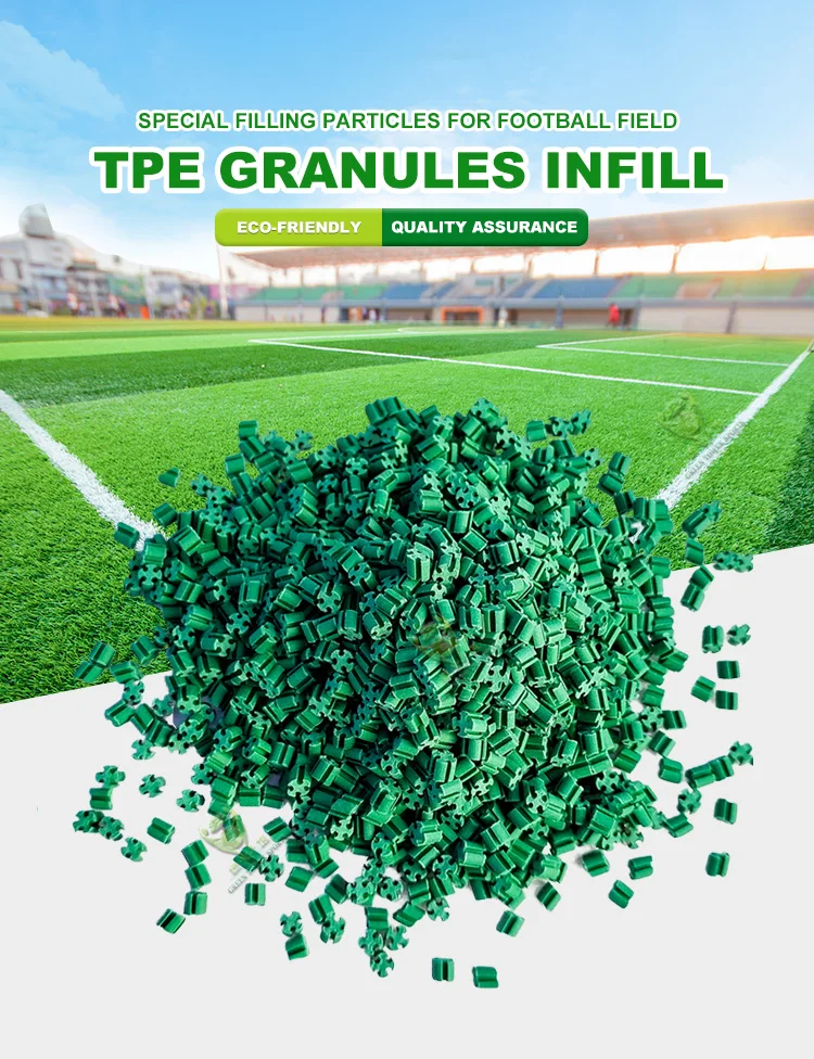 SBR TPE EPDM Rubber Granular Infill for Soccer Pitches