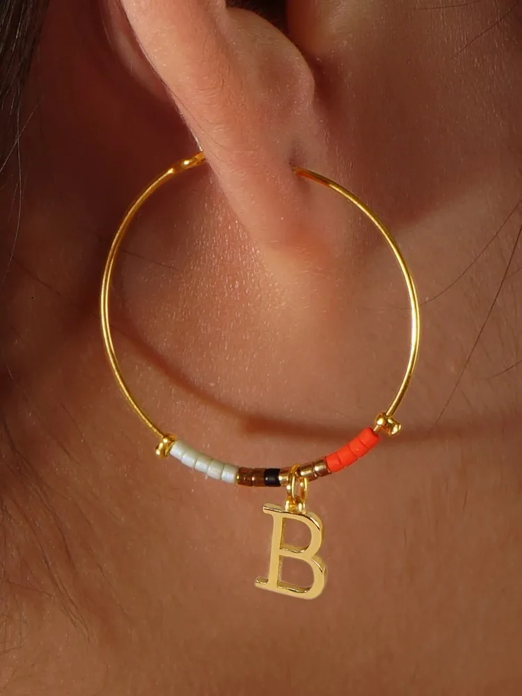 Go2boho Surfer Trendy 2024 Copper Letters Fashion A-z Pendant Stack ...