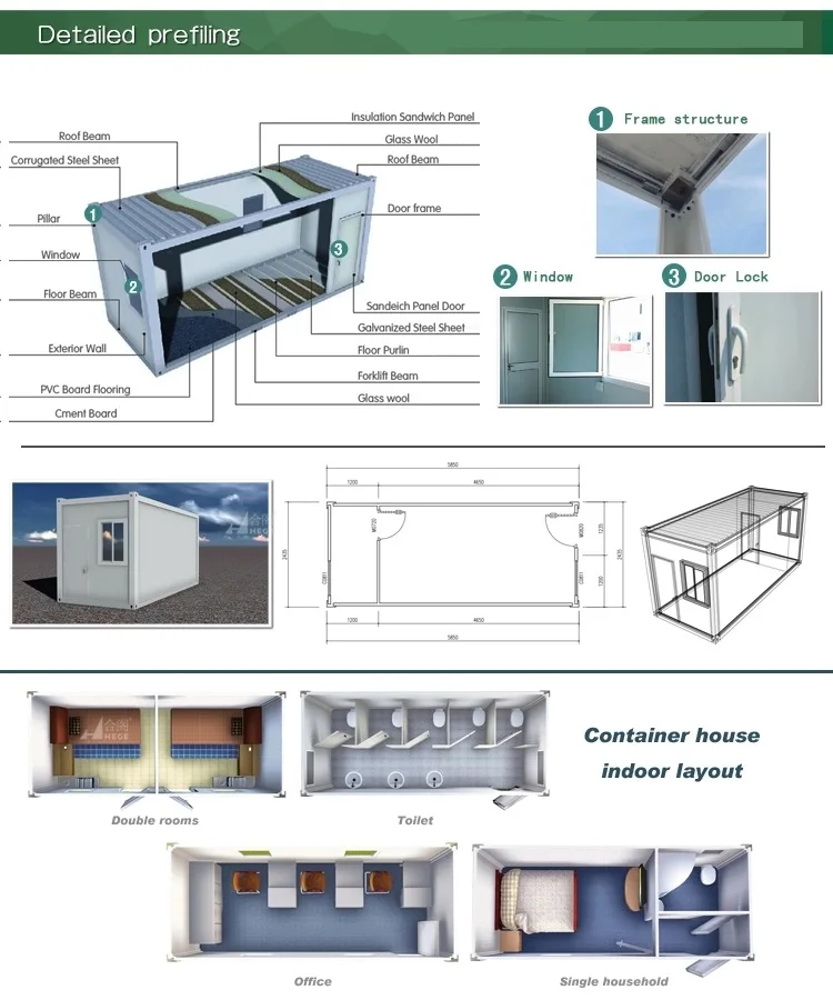 Triangle Roof Prefabricated Luxury Villa Two Storey Prefab House ...