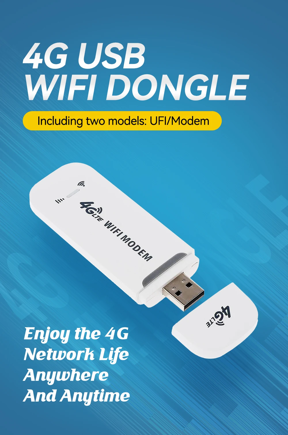 Pix-link 4g Lte Wireless Router Usb Dongle 150mbps Modem Stick Mobile Broadband Sim Card ...
