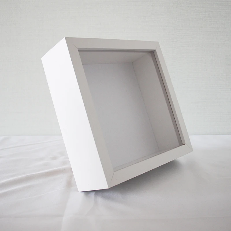 Black 6cm MDF Shadow Box Frame with Glass for Art & Photos - Custom ODM