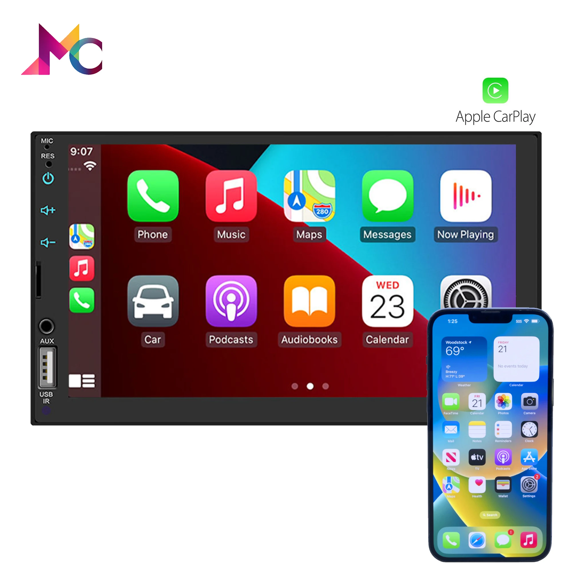 Alibaba.com: 7 inch touch screen, CarPlay Android Auto compatible, 2 ...