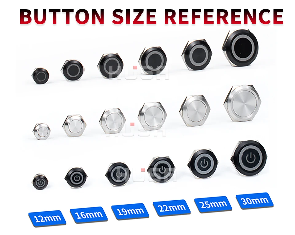 12mm Momentary Push Button Switch Push Short Stroke Mini Waterproof ...