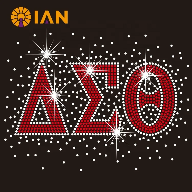 Delta Sorority Logo Custom Heat Press Rhinestone Transfer Flat Back ...