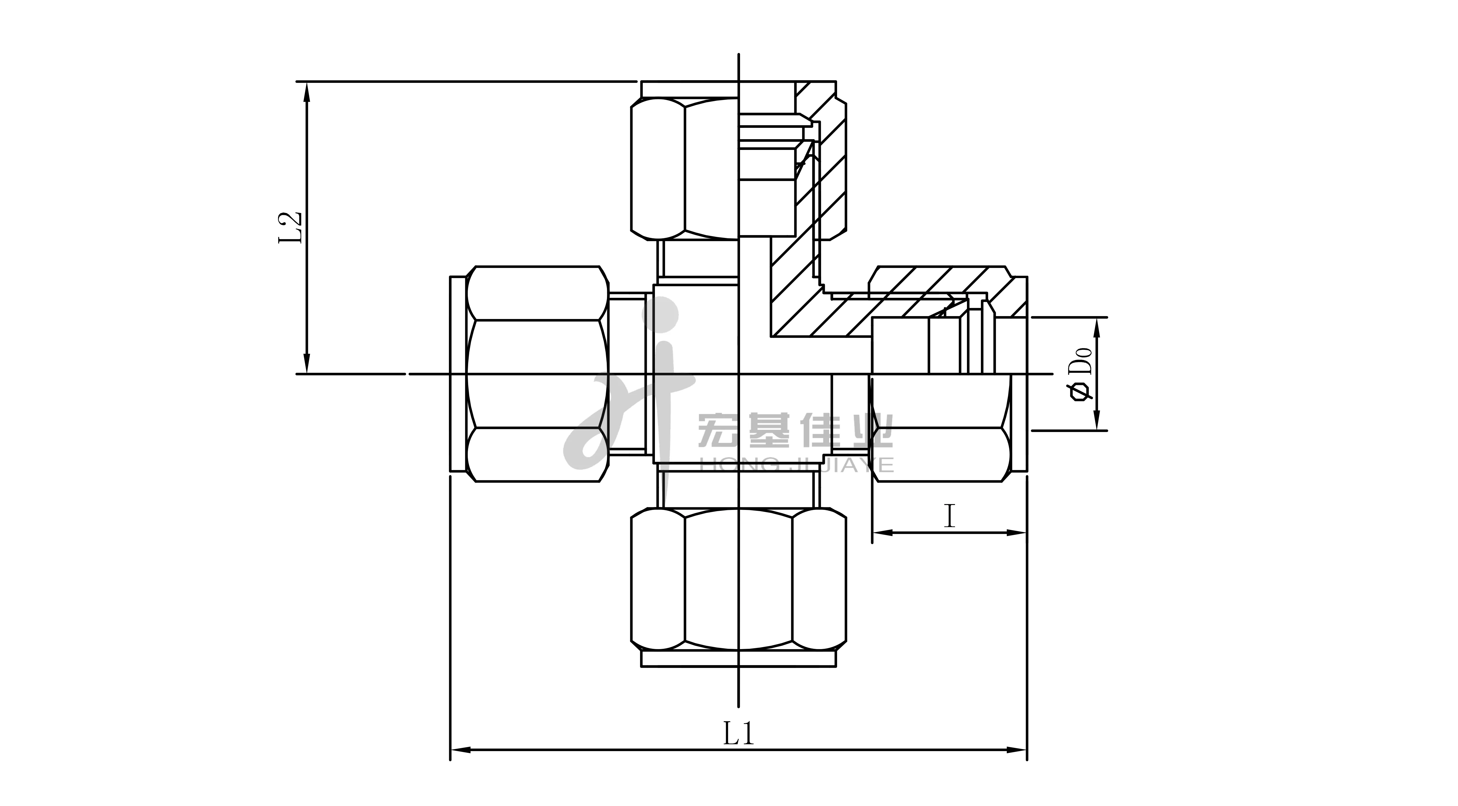 High Pressure Cross Type Compression Fittings Customized Stainless ...