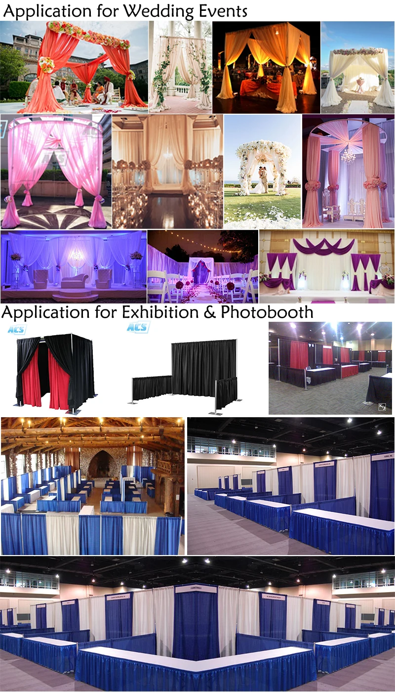 3X3M Telescopic Pipe and Drape Backdrop Stand Applicable to Exhibition ...