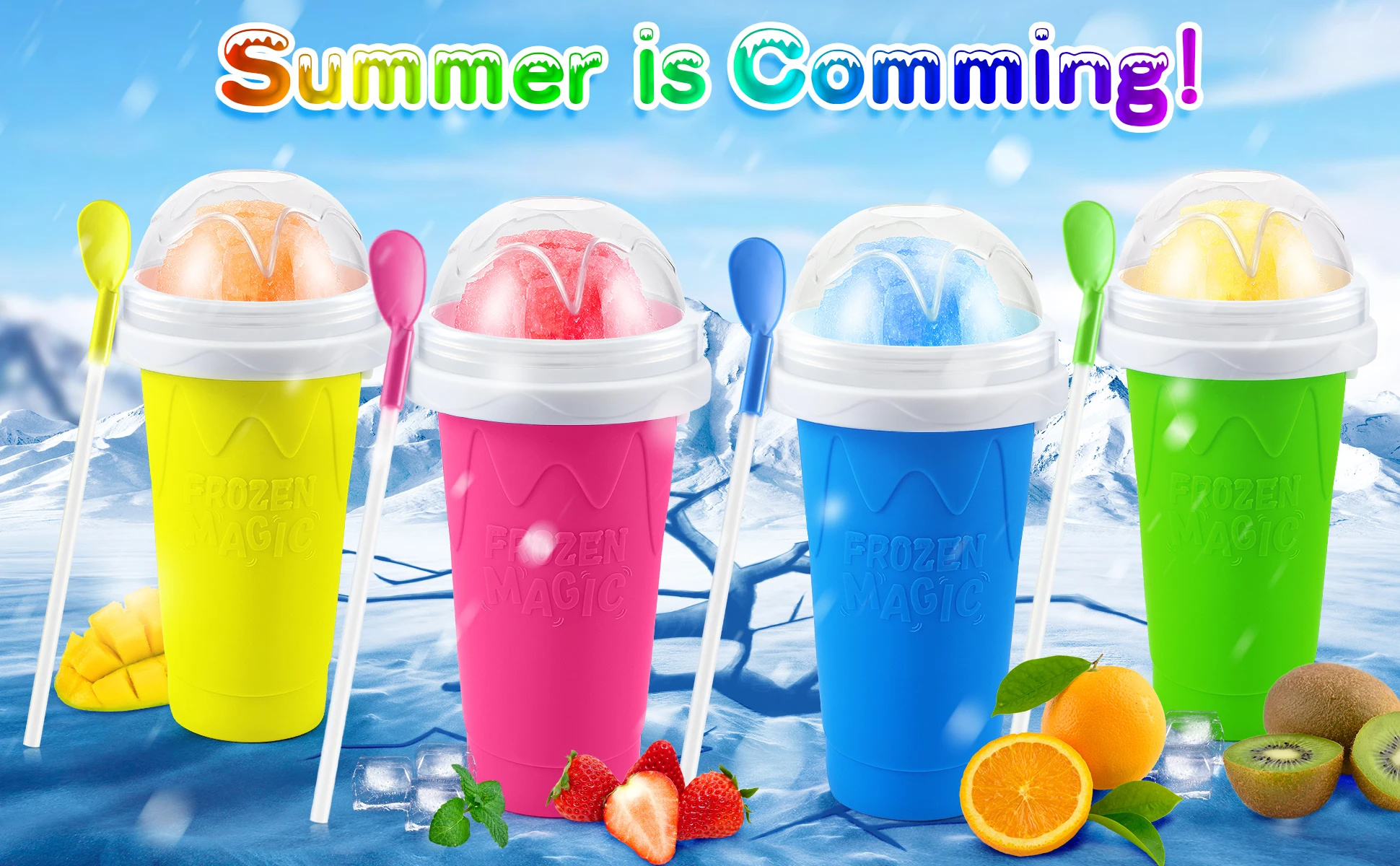 Slushy Tasse Magic Slushy Maker Squeeze Cup Slushie Maker,Hausgemachte ...