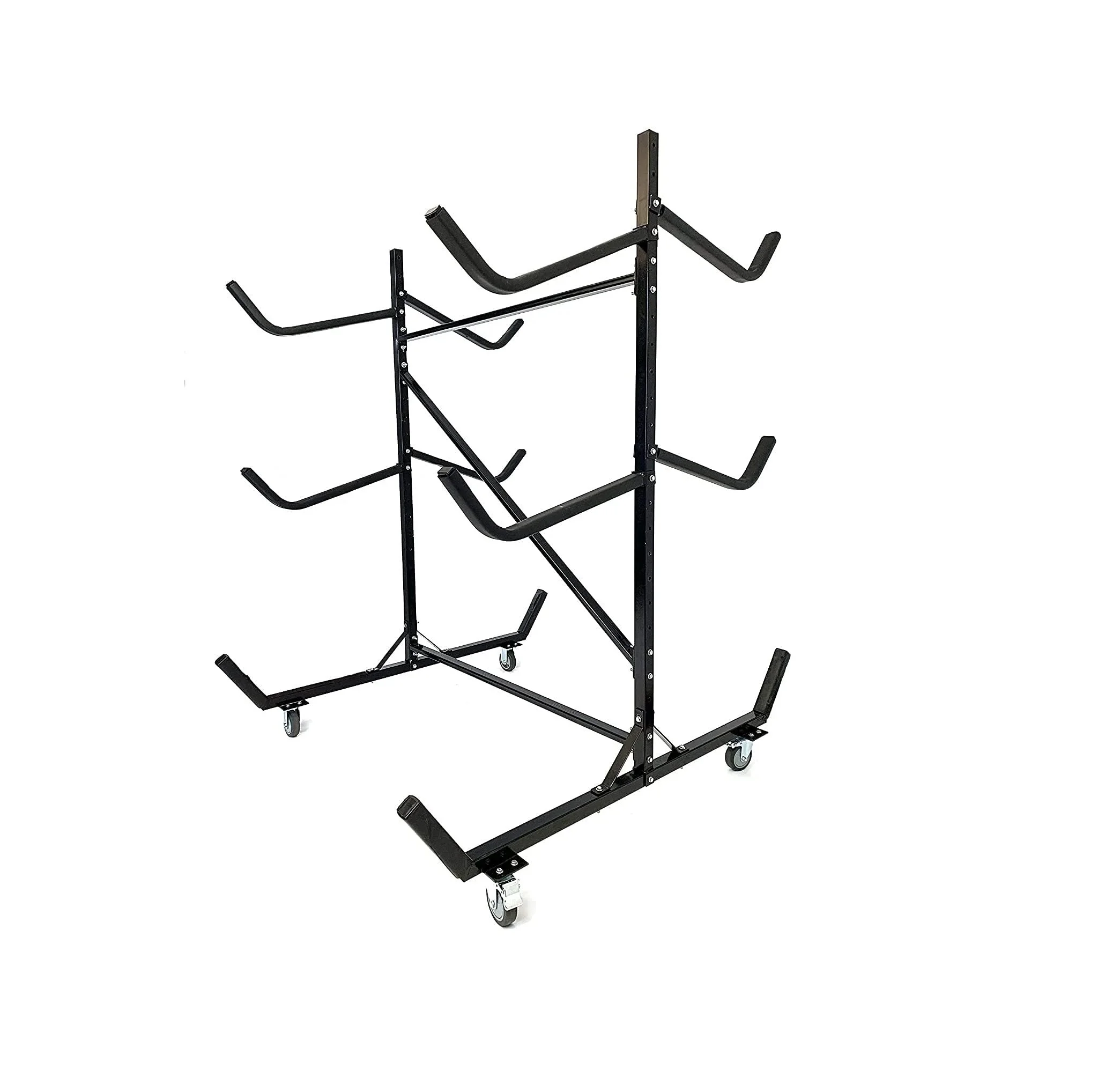 Metal Kayak Storage Rack Floor Standing Kayak Display Rack With Wheels ...