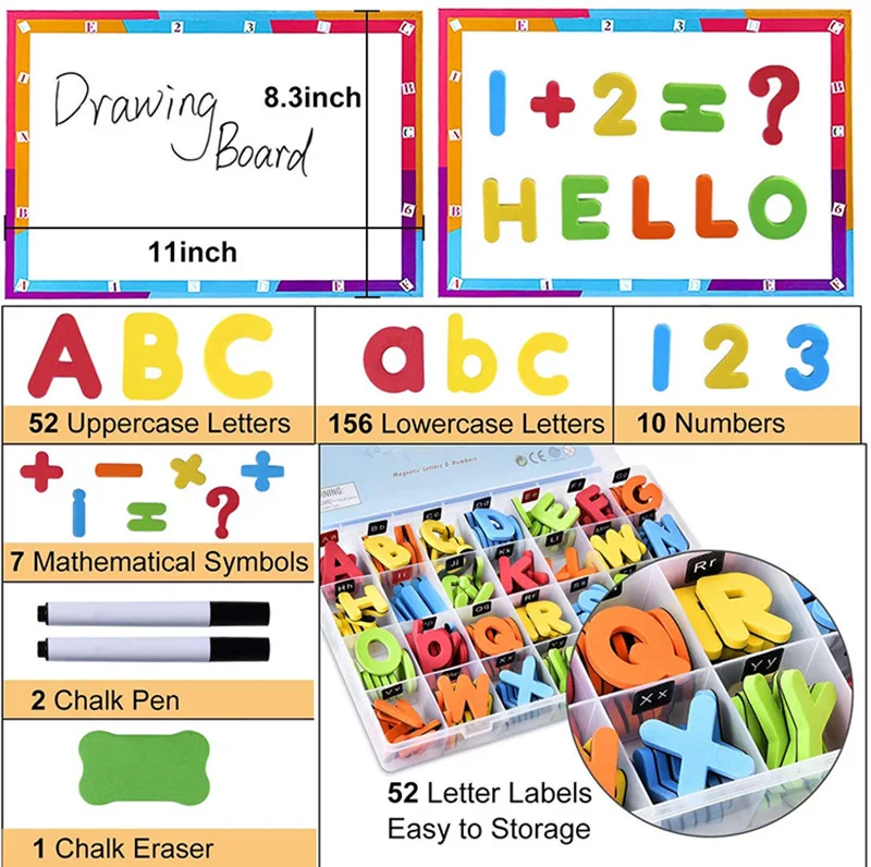 Wholesale Magnetic Letters And Numbers Kit 229 Pcs Alphabet Letters Abc ...