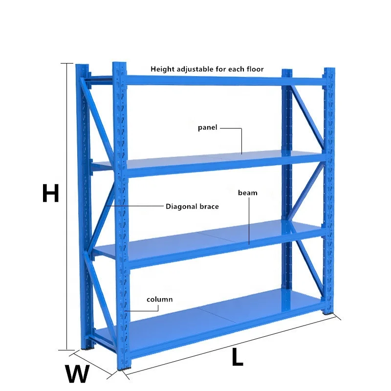 Good Quality Popular Boltless Adjustable Metal Storage Racks for Warehouses