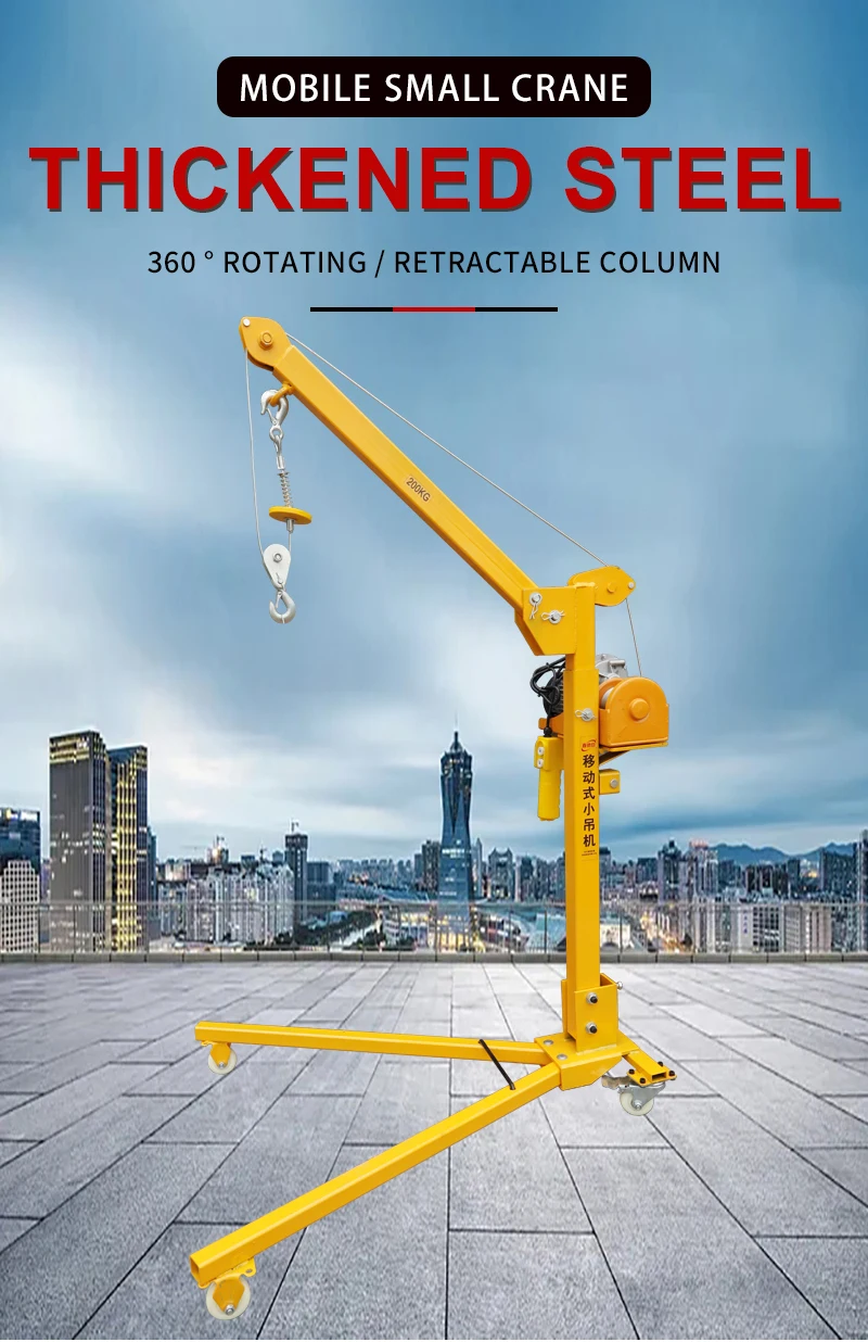 500 Kg Diesel-powered Small Crane Construction Diesel Crane Portable ...