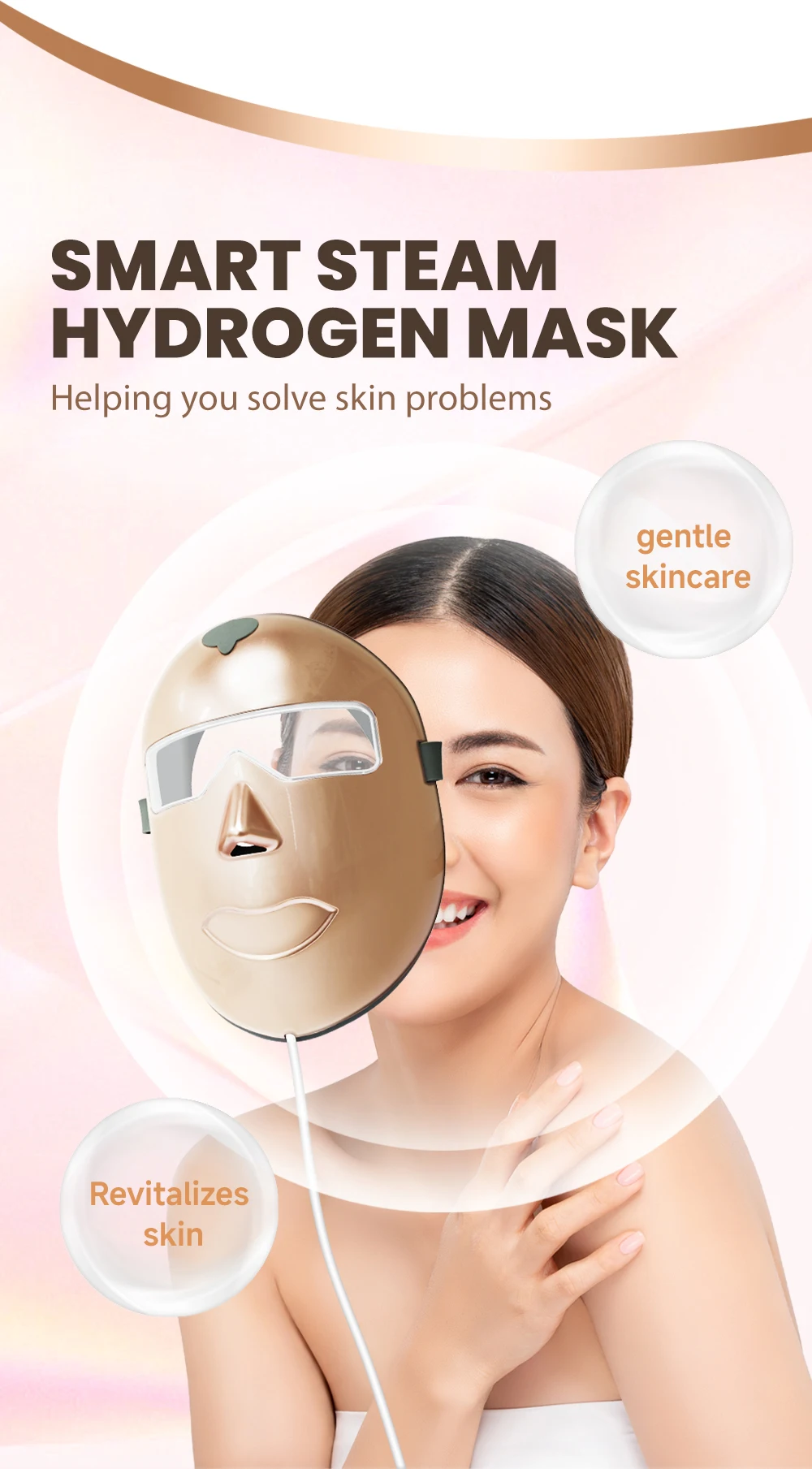 H2 O2 Spa Steamer Mist Spray Hydrogen Oxygen Mask Facial Machine ...