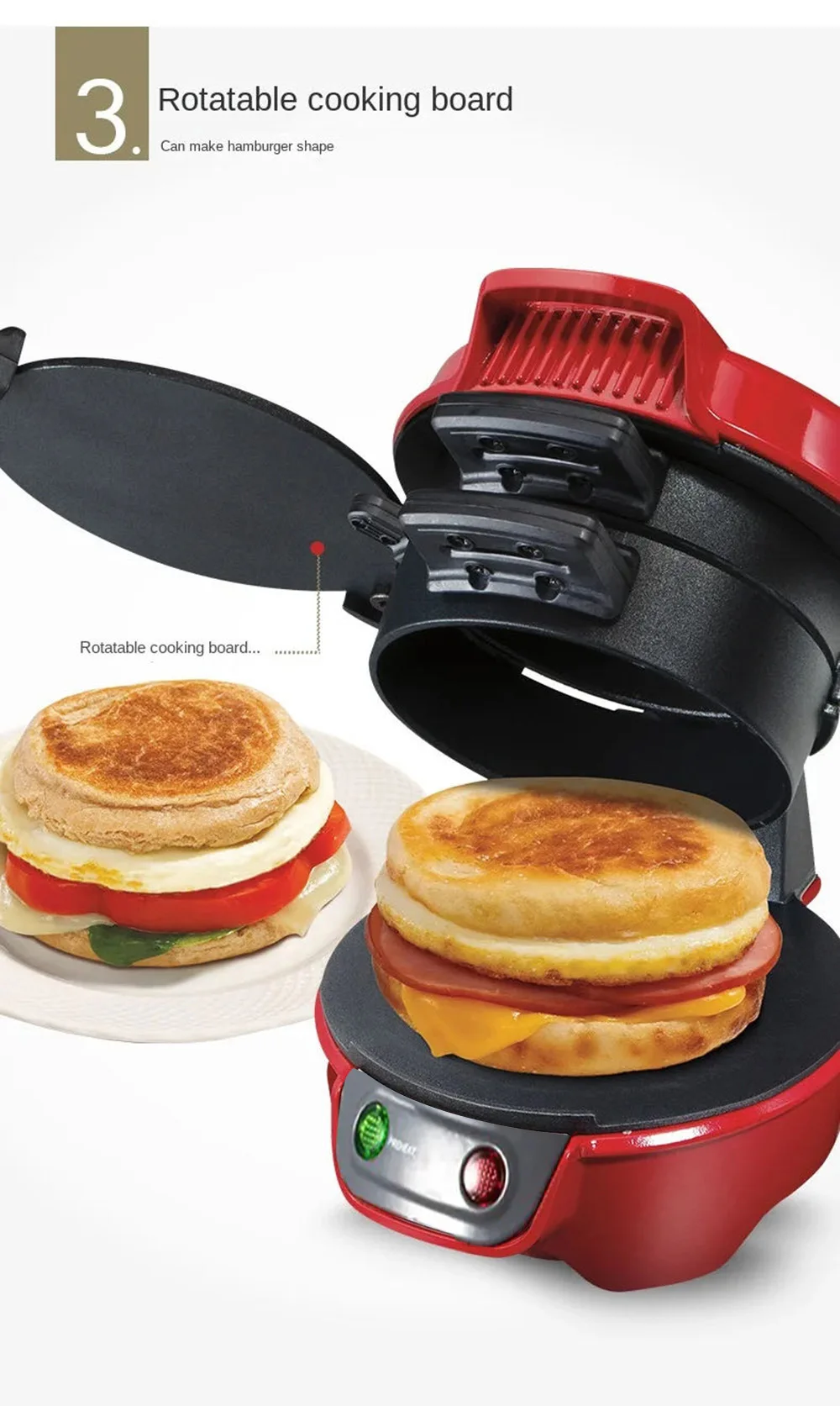 Toast Breakfast Machine - Automatic Burger Maker 110V