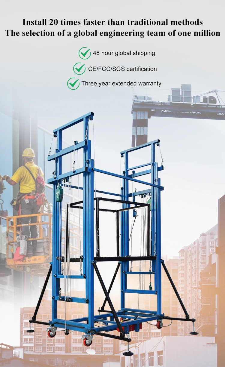 Foldable Electric Scaffolding - 500kg Load Capacity