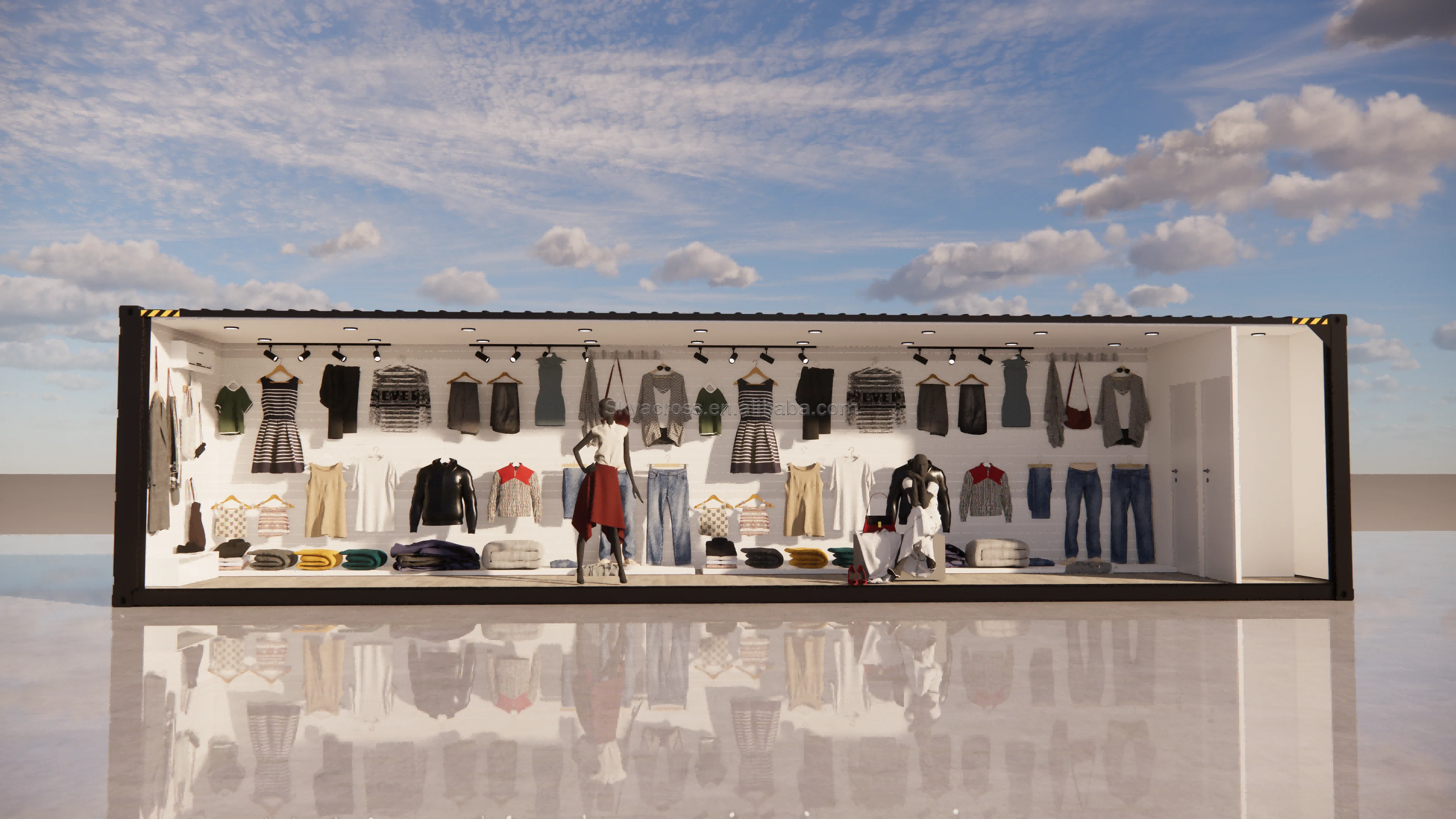 Portable Shipping Container Clothing Store - Pop-up Retail