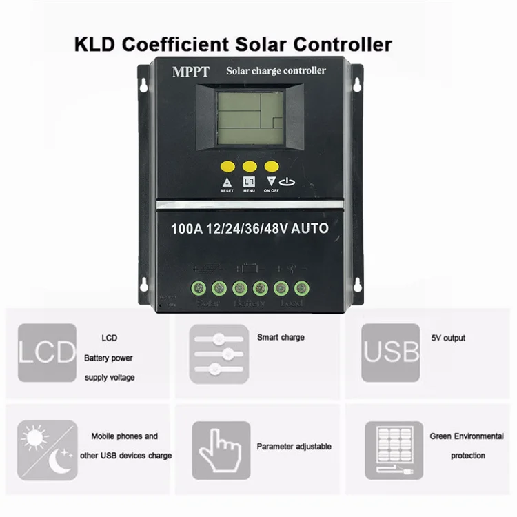 Smart MPPT 60A 80A 100A Sun Solar Charge Controller High Input Voltage ...