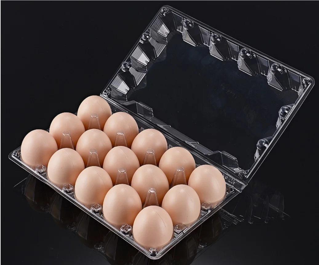 Clear PET Blister Plastic Clamshell Egg Packaging Tray