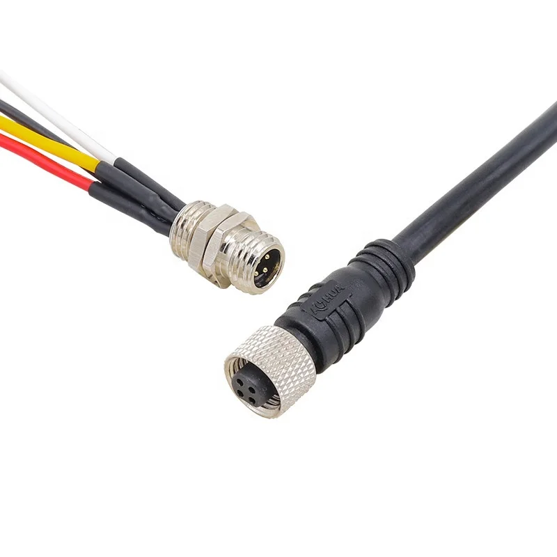 Ip67 M8 Male And Female Sensor Panel Mount Connector For Pcb - Buy ...