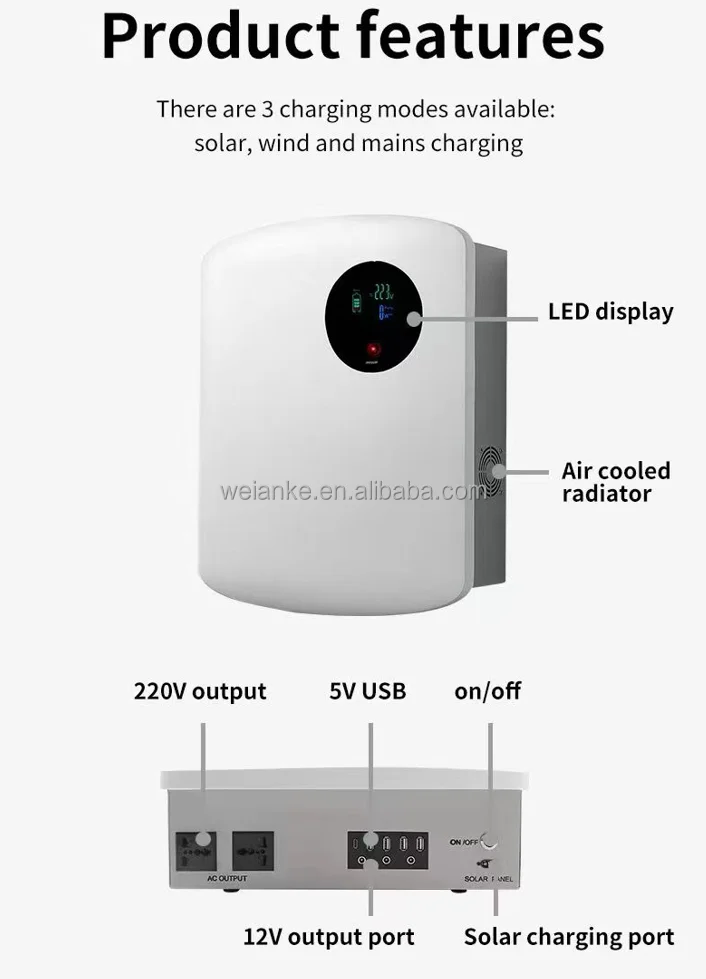 Wall-mounted Design 1.2kwh All In One With Off Grid Solar Power System ...