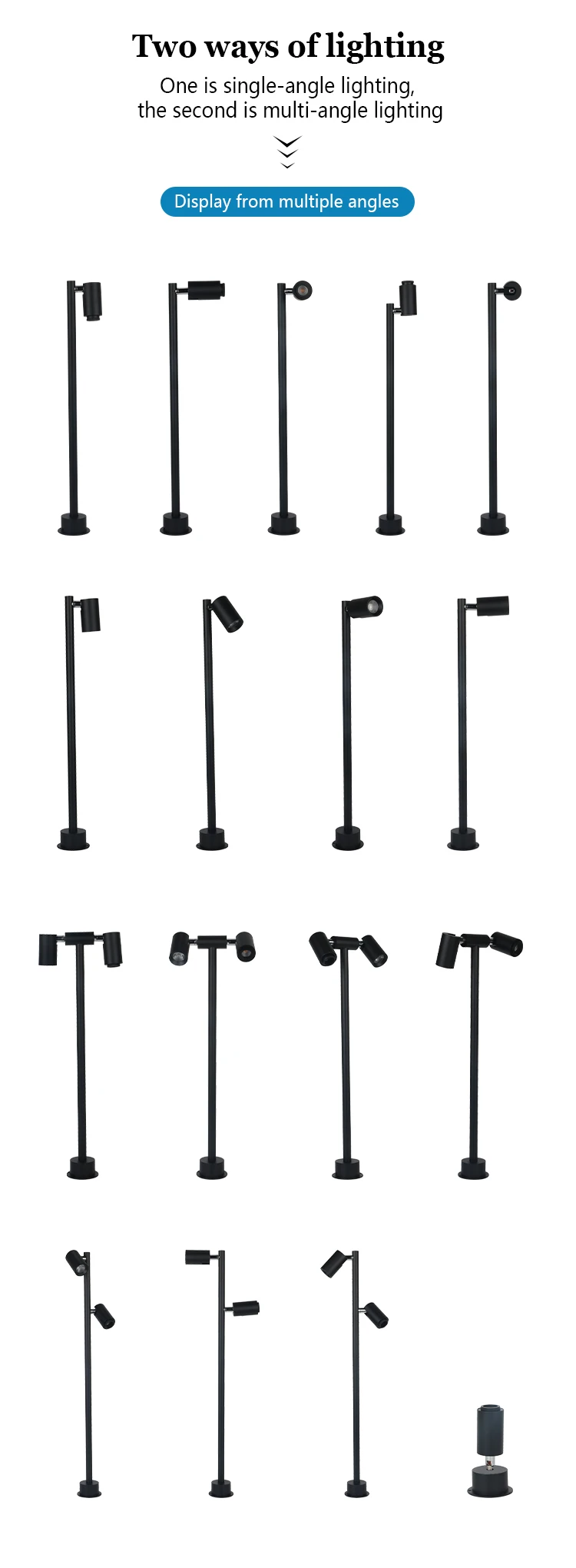 Wholesale Customized Focus Lamp 3w Adjustable Angle Jewelry Showcase ...