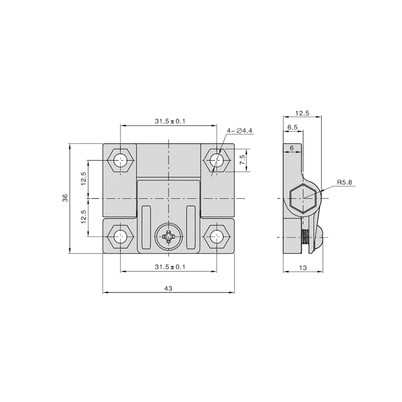 Adjustable Cabinet Friction Torque Hinge Lid Stay Torque Hinge Cl272 ...