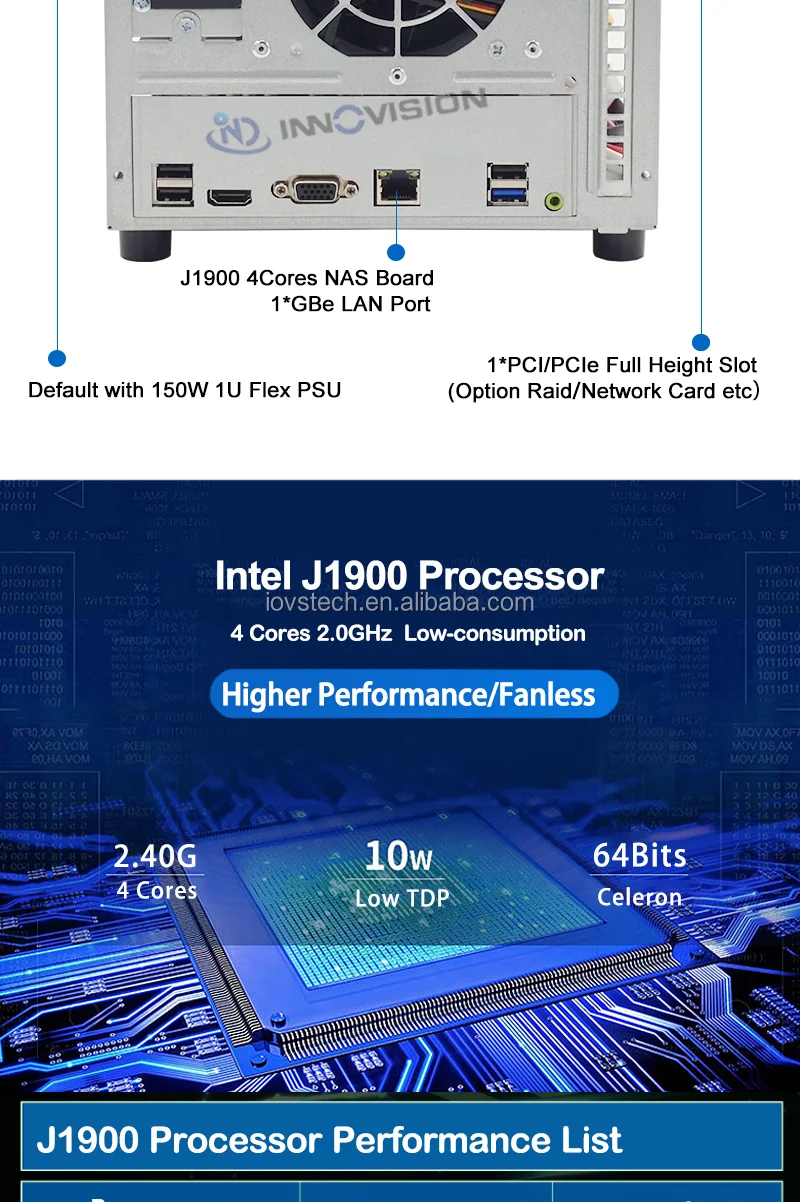 Lockable 4 Bay NAS Storage Solution NAS04A-J19 for Cloud Computing with ...