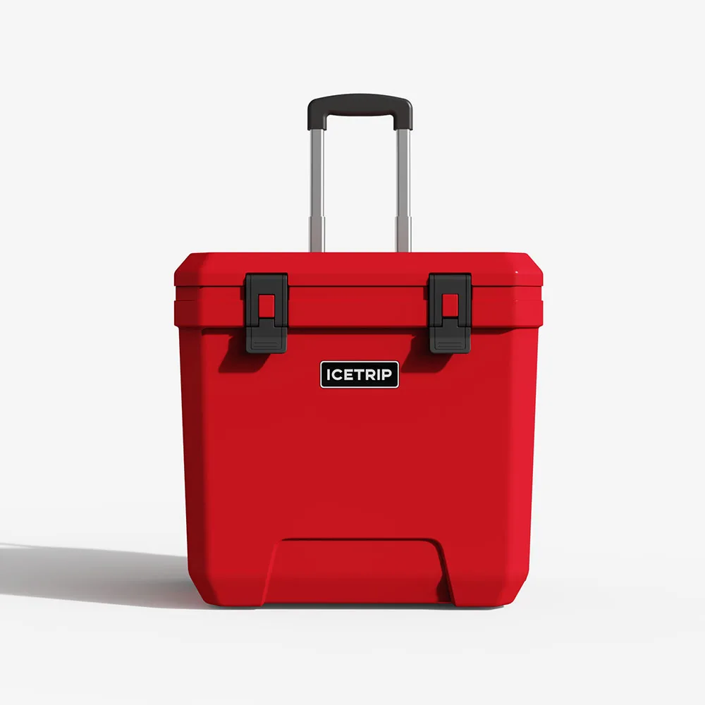 40l Wheeled Hard Cooler Keeps Ice Camping Plastic Portable Picnic Ice ...