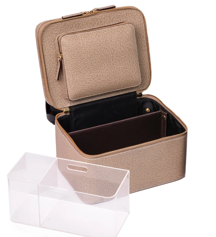Custom Portable Vanity Box - Large PU Leather Travel Case