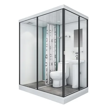 Luxury Prefab Bathroom Pod Modular Shower Room With Toilet Integrated ...
