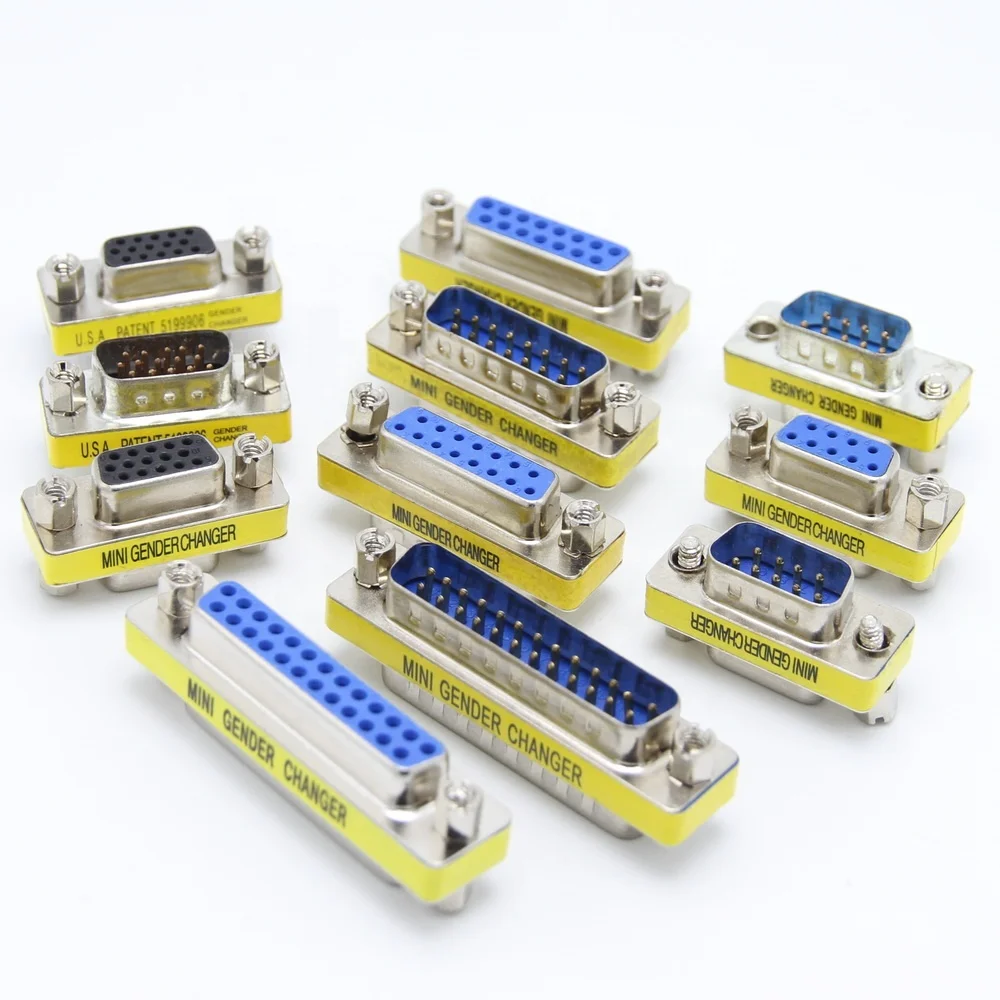 Dual D-SUB Connector - DB9/DB15/DB25 - 9 Pin RS232 VGA