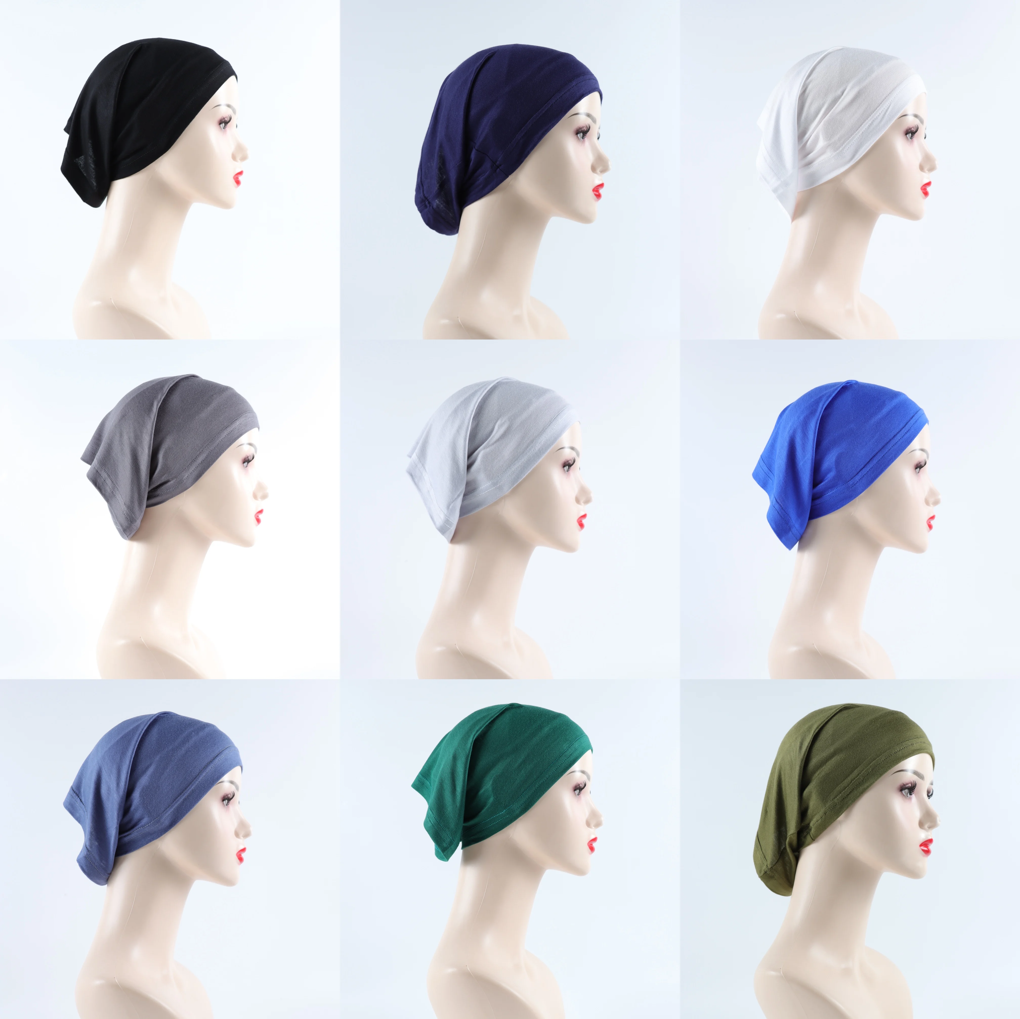 Modal Rayon Breathable Undercaps Scarf Elastic Inner Scarf Bottomed ...