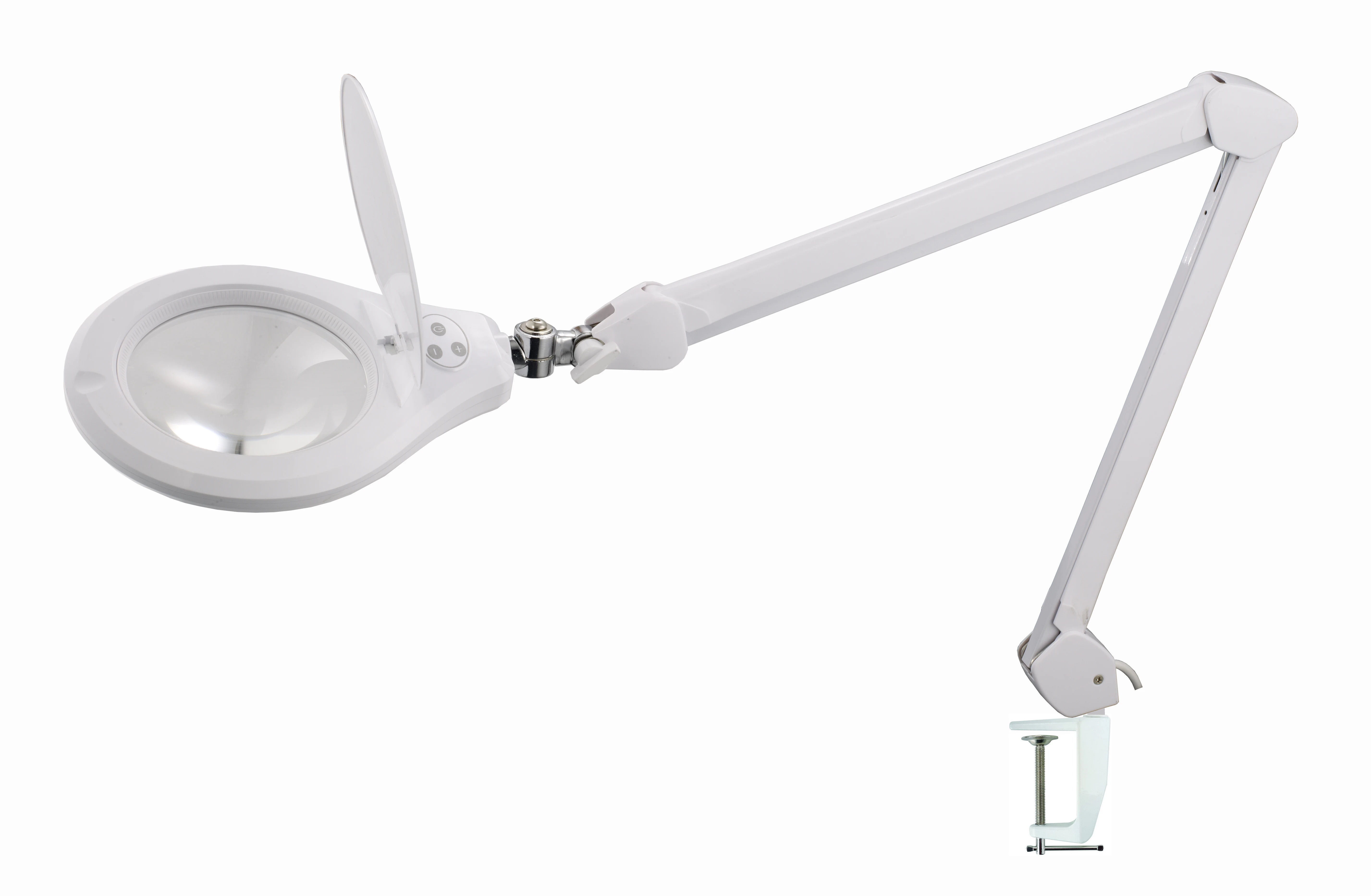 LED Clamp Lamp ESD Magnifier - Large Glass Optical Magnifier