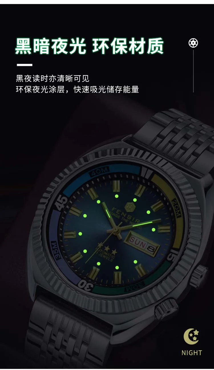 FENSIR 2053 Personalized Men's Quartz Watch - Stylish Stainless Steel ...