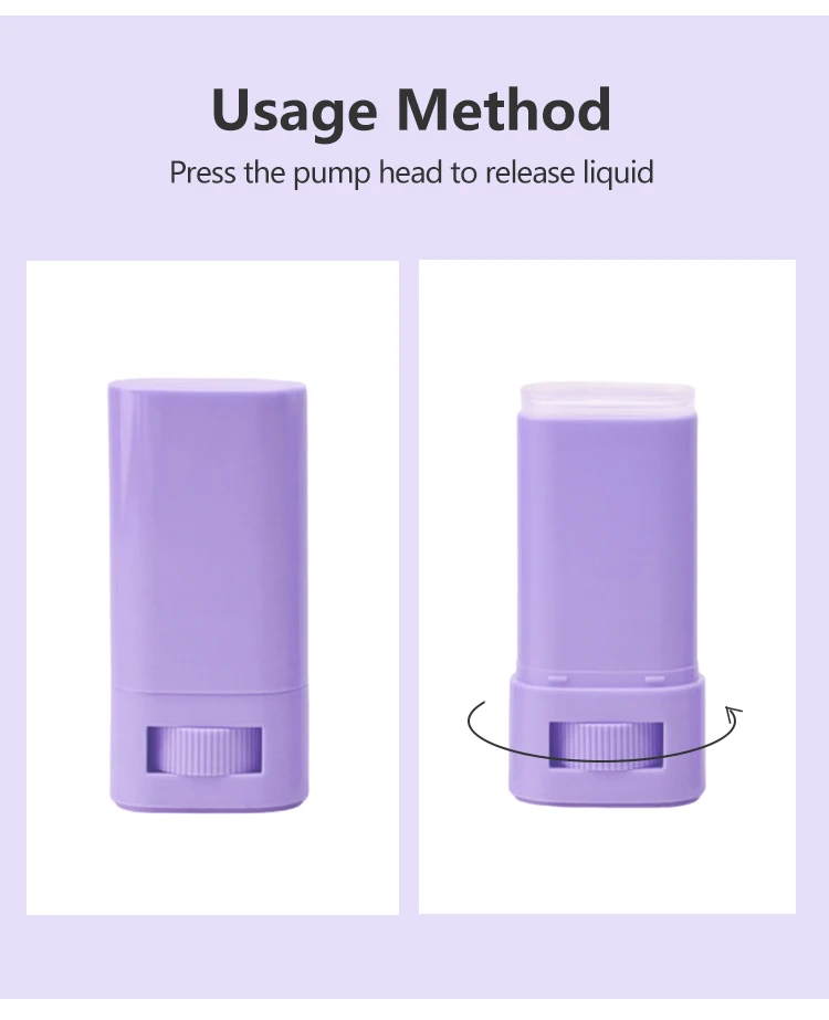 Empty Deodorant Stick Container 15ML PP Biodegradable Colors Purple ...