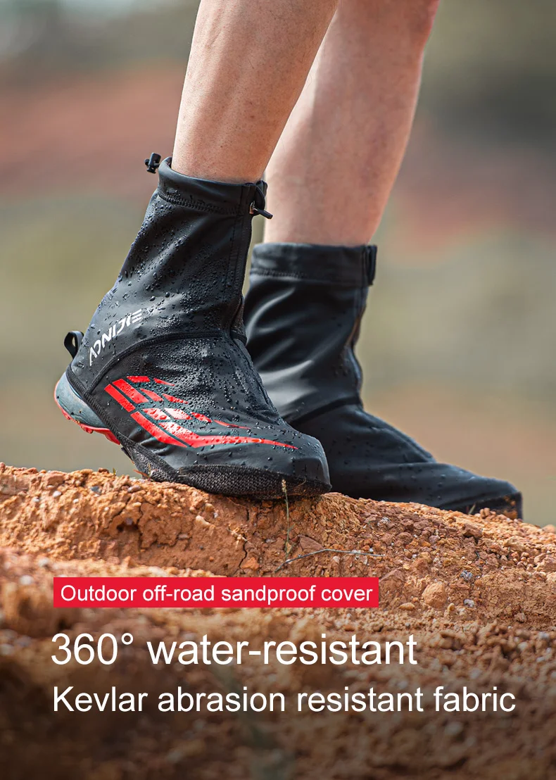 Aonijie E4416 Outdoor Reflective Water Resistant Shoe Covers Sandproof ...