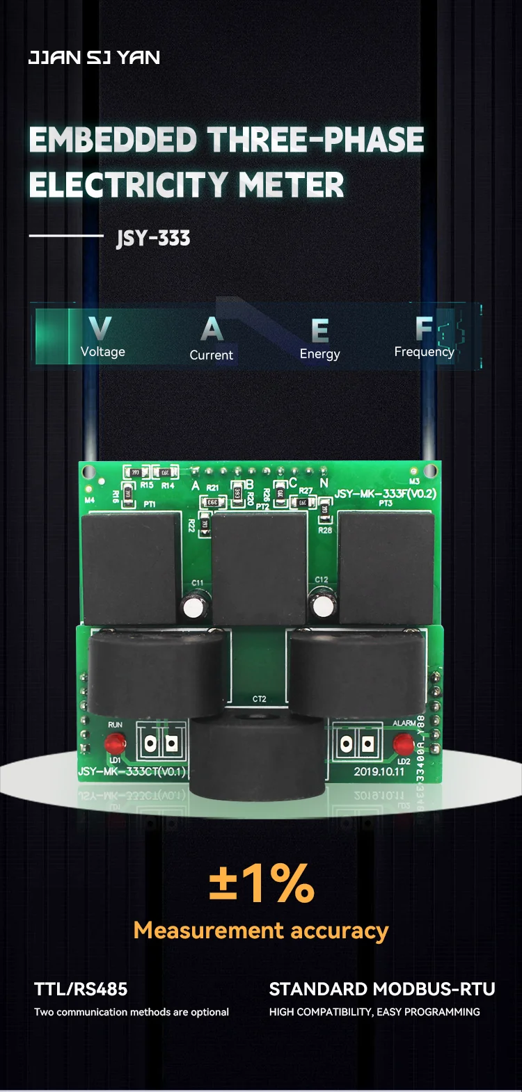 High Accuracy Bidirectional Energy Meter Module JSY-MK-333