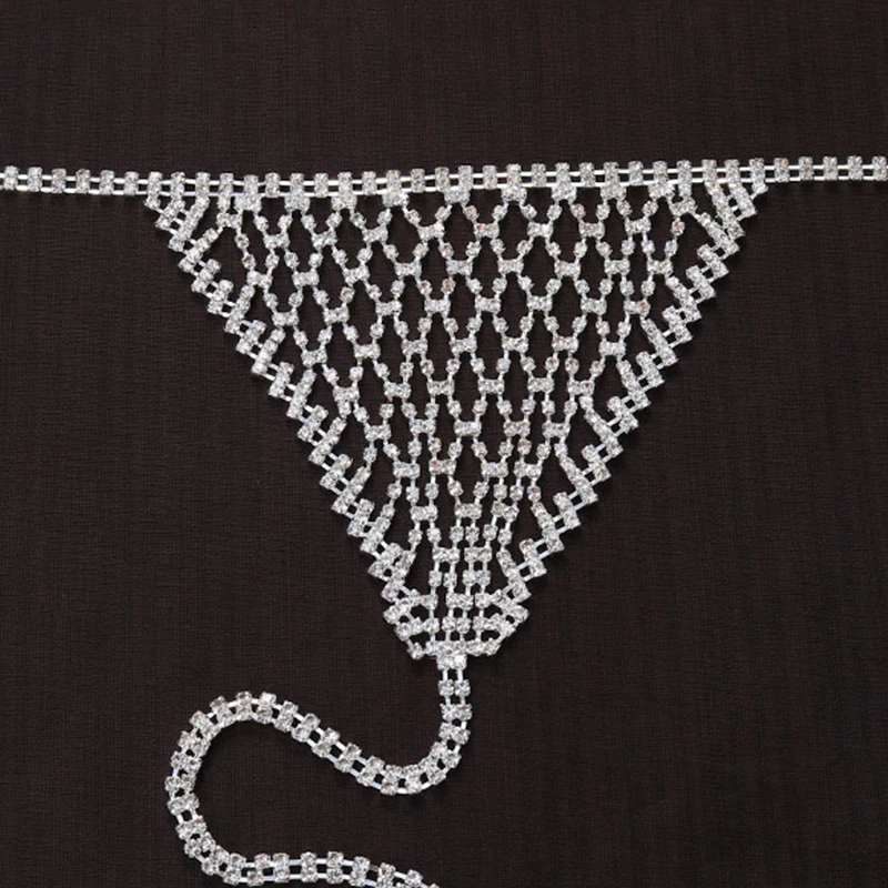 Shihan Rhinestone Mesh Briefs Women Crystal Underwear Fashion Waist ...