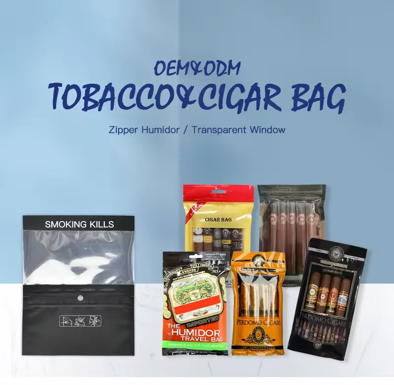 50g Hand Rolling Leaf Sachet Plastic Cigar Bag Rolling Tobacco Aluminum ...