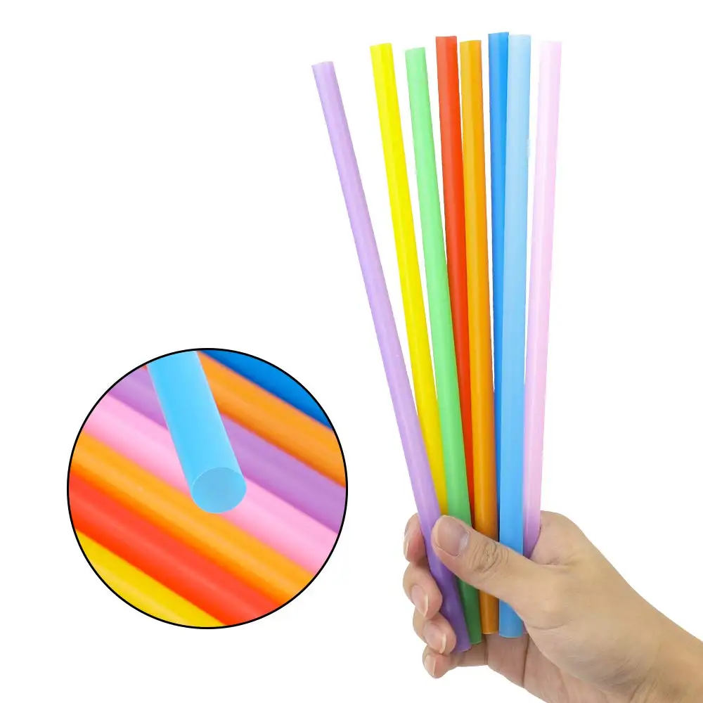 Biodegradable Colored Disposable Straws - 120 Smoothie Straws
