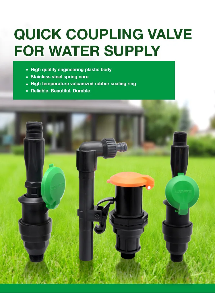 3/4\" Plastic Quick Coupling Water Valve for Garden & Home Irrigation 4 ...