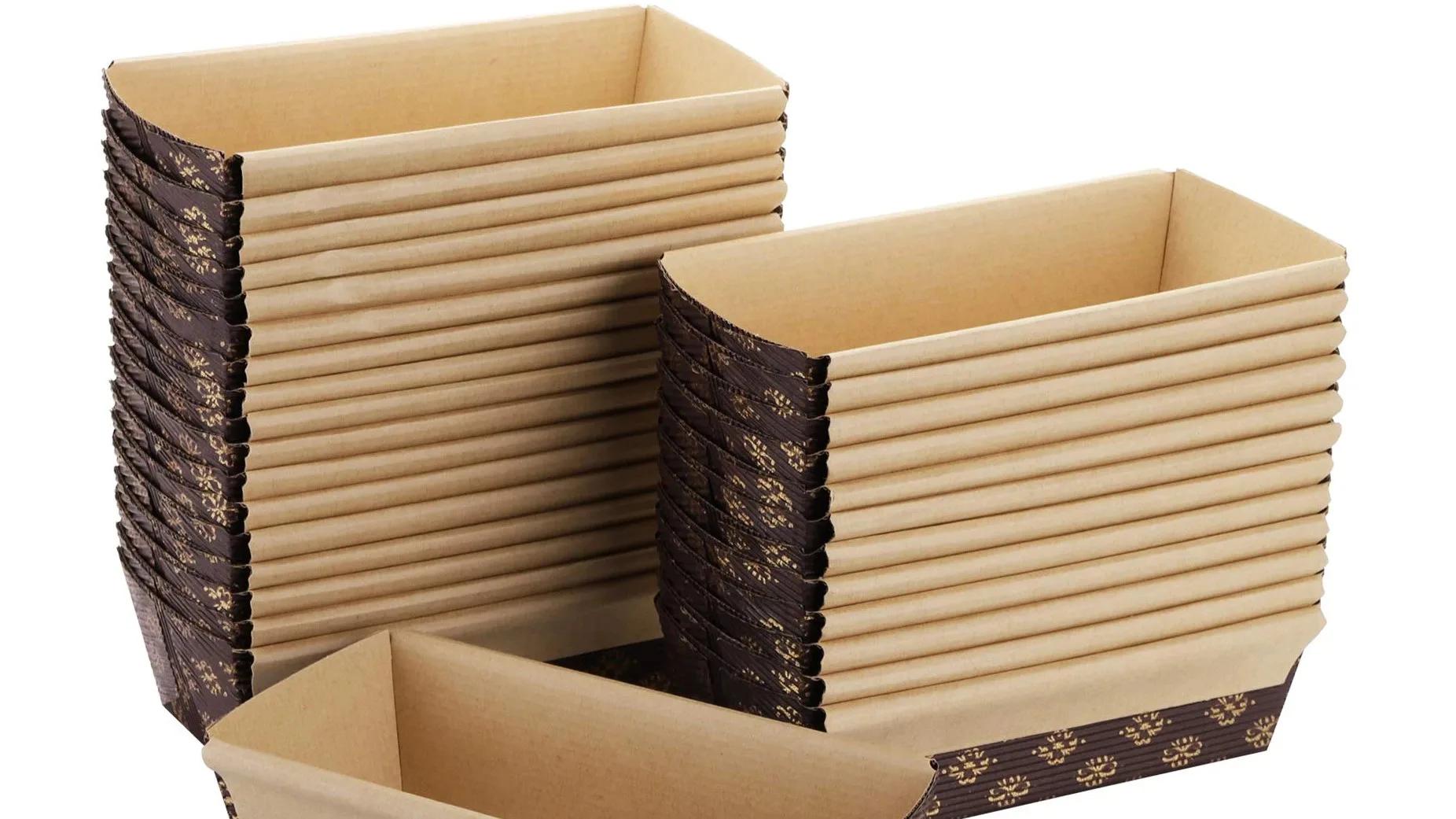 Custom Recyclable Kraft Paper Disposable Bread Loaf Pan Bakery Pastry ...