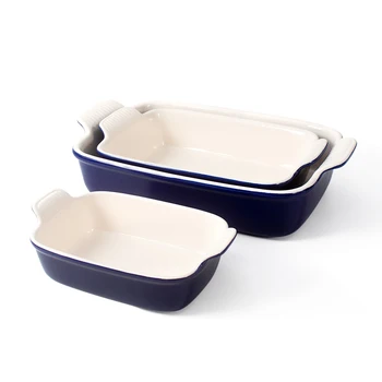 Handmade Modern Custom Porcelain Bakeware Sets Rectangular Ceramic ...