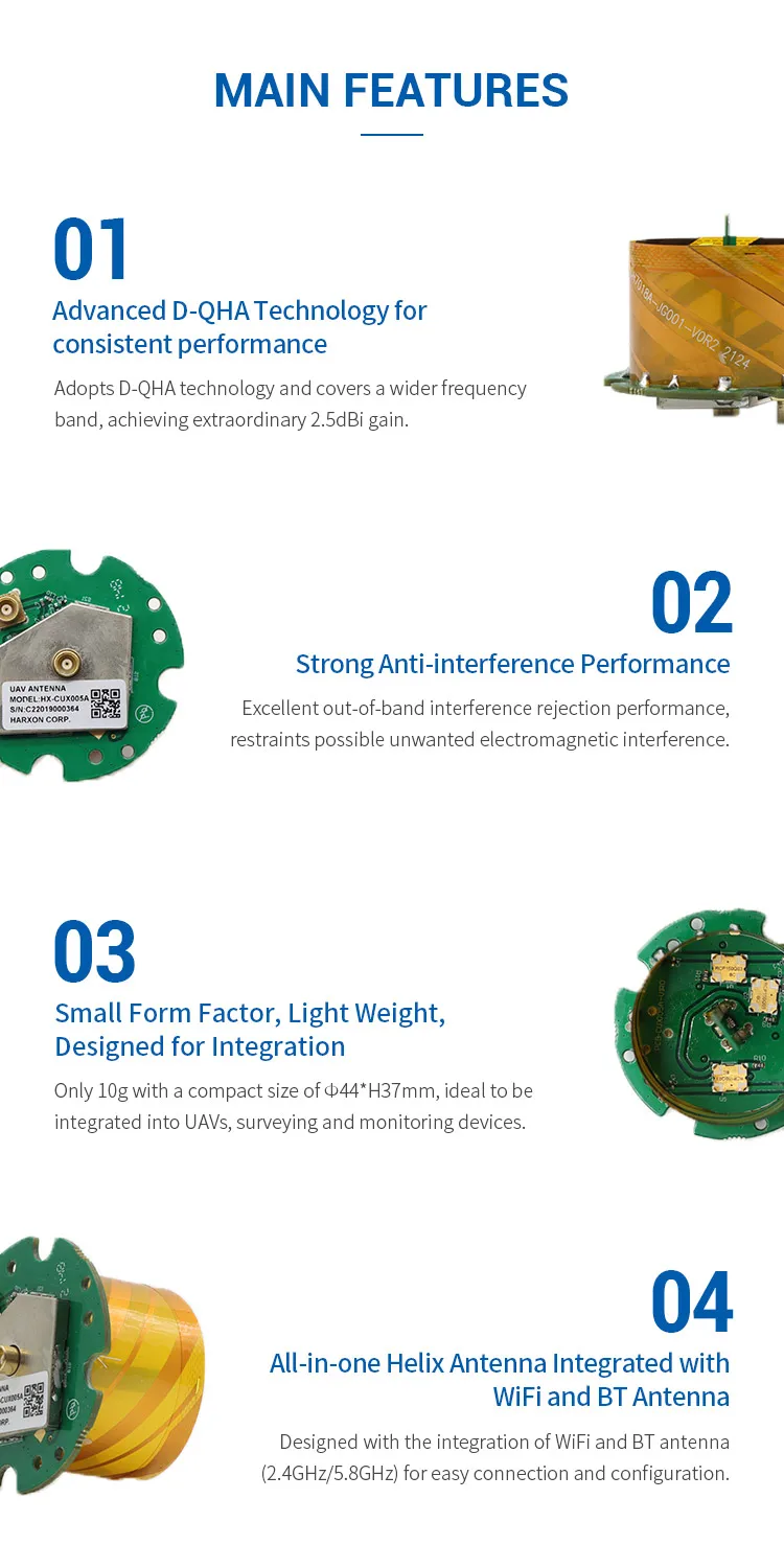 GNSS GPS Antenna Helix for Drone Uavs - Full Band Cover