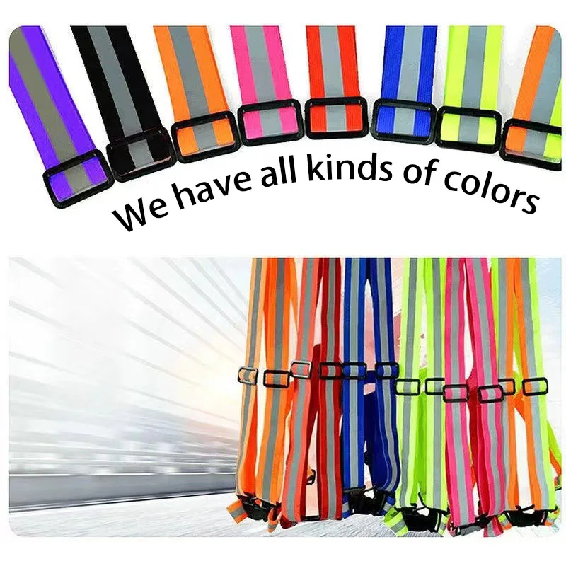Reflective Fluorescent Green Color Elastic Straps Night Work Outdoor ...