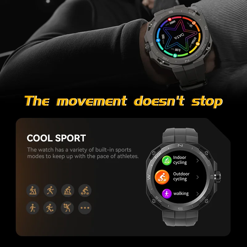 Hw3 Cyber Smart Watch Round Screen Ip67 Waterproof Full Touch Sleep ...